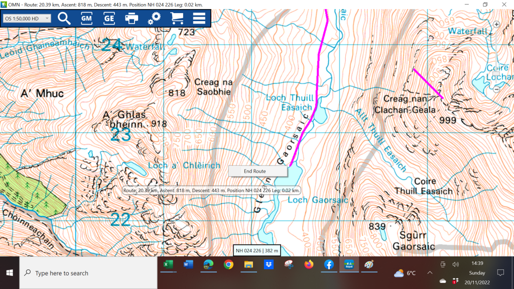 OMN - how to plot, edit and share a route - TGO Challenge