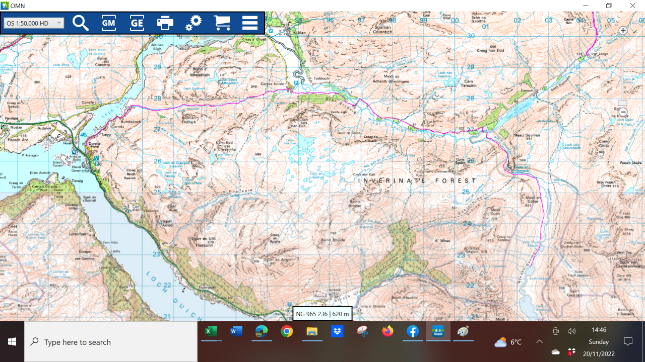 OMN – how to plot, edit and share a route – TGO Challenge