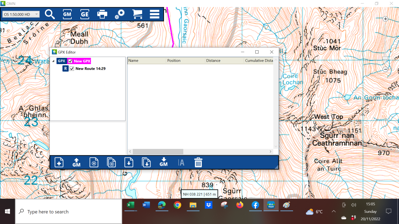 OMN – how to plot, edit and share a route – TGO Challenge