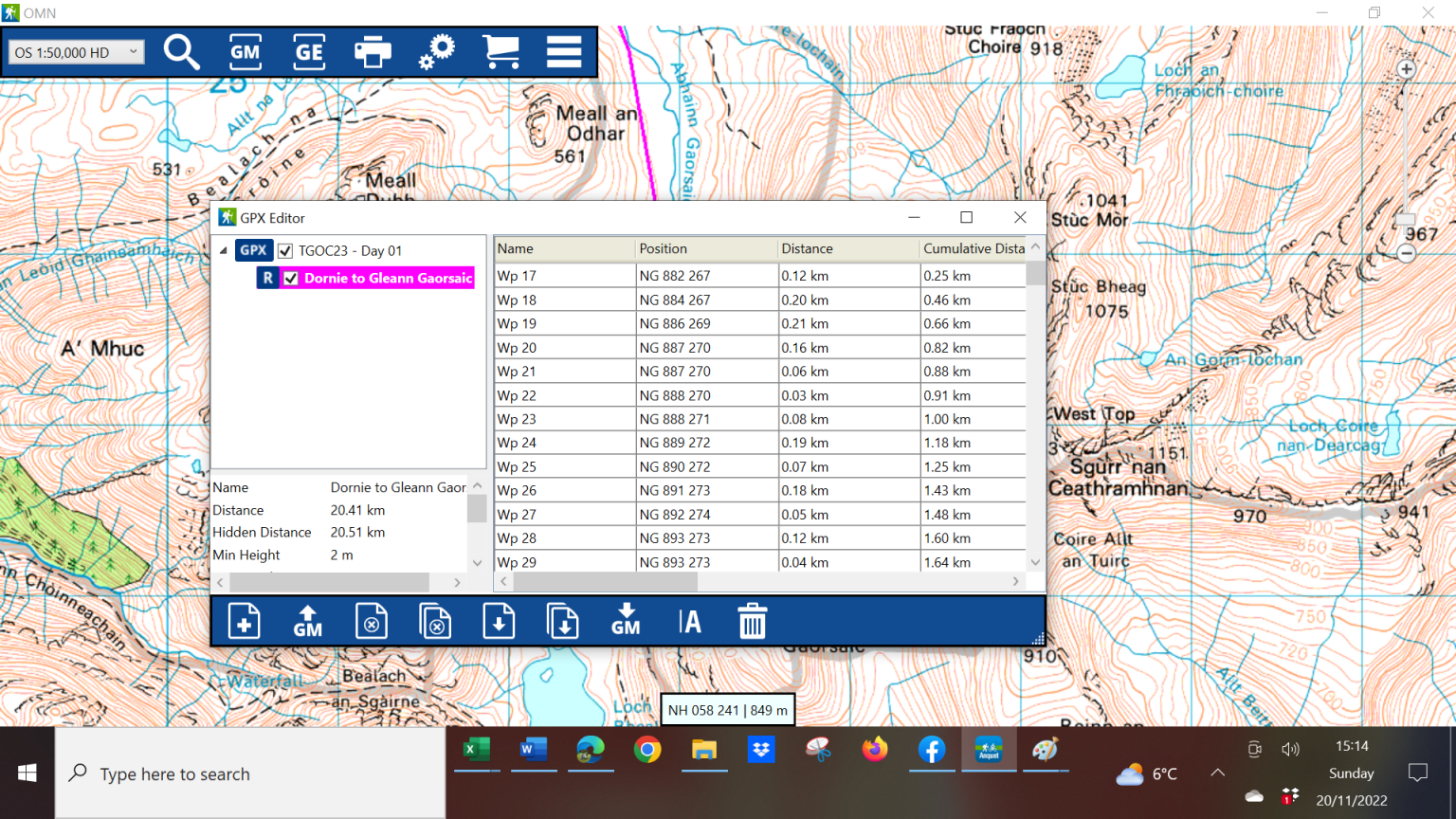 OMN – how to plot, edit and share a route – TGO Challenge