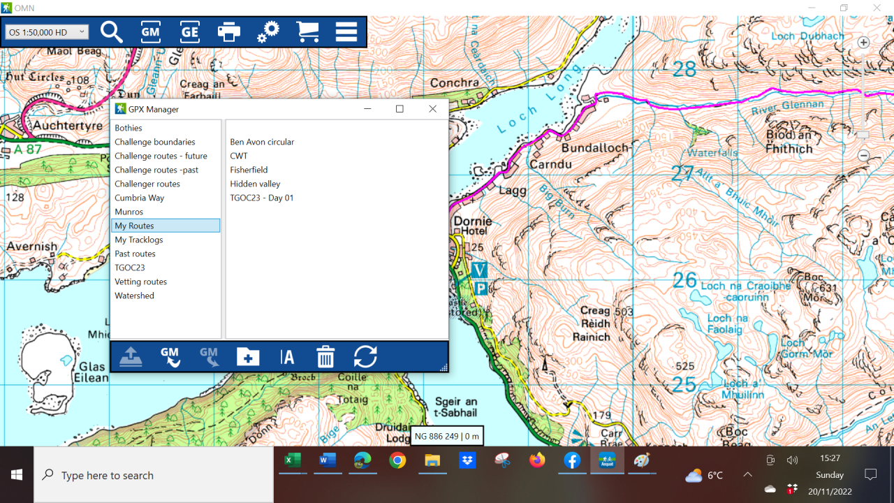 OMN – how to plot, edit and share a route – TGO Challenge