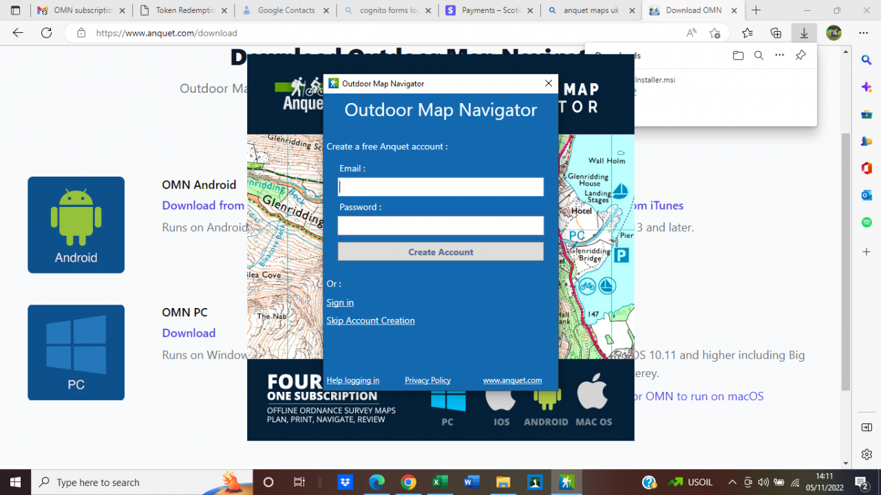 Outdoor Map Navigator – Getting started – TGO Challenge